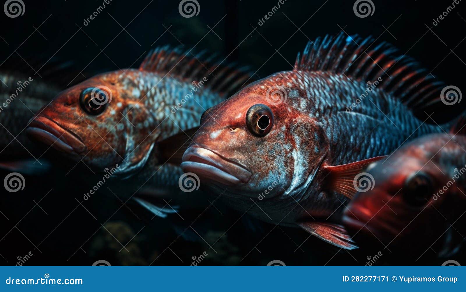 Multi Colored Fish in Tropical Reef Exhibit Aggression and Fighting ...