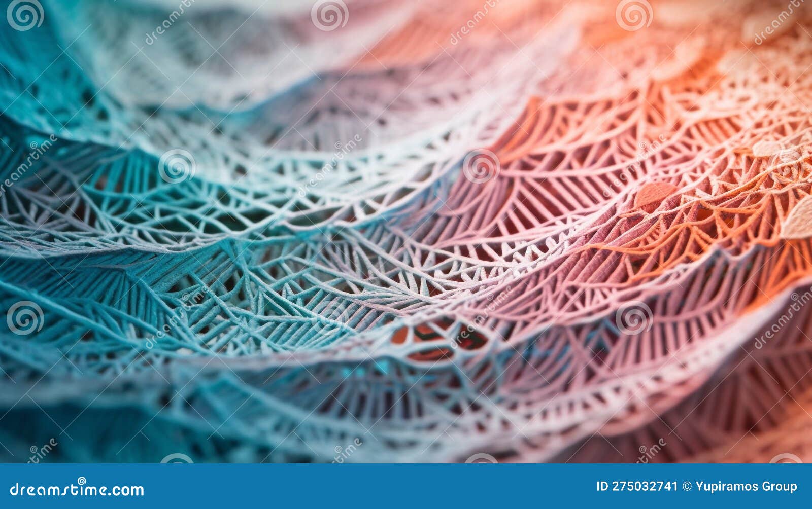 Multi Colored Fishing Net Tangled in Rope Pattern Generated by AI Stock ...