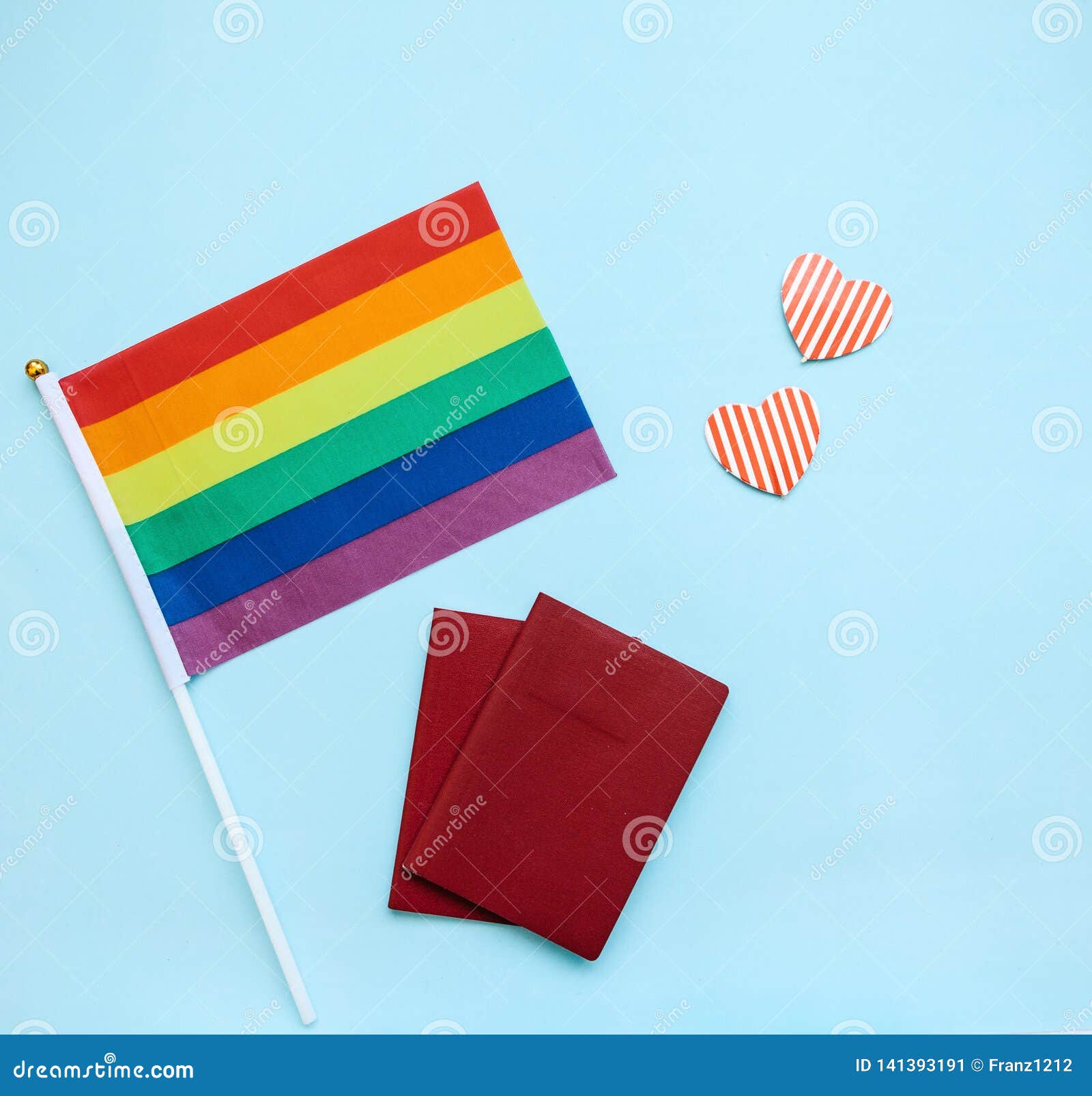 The Multi Colored Flag Is A Rainbow Colored Or Lgbt Flag Next To A