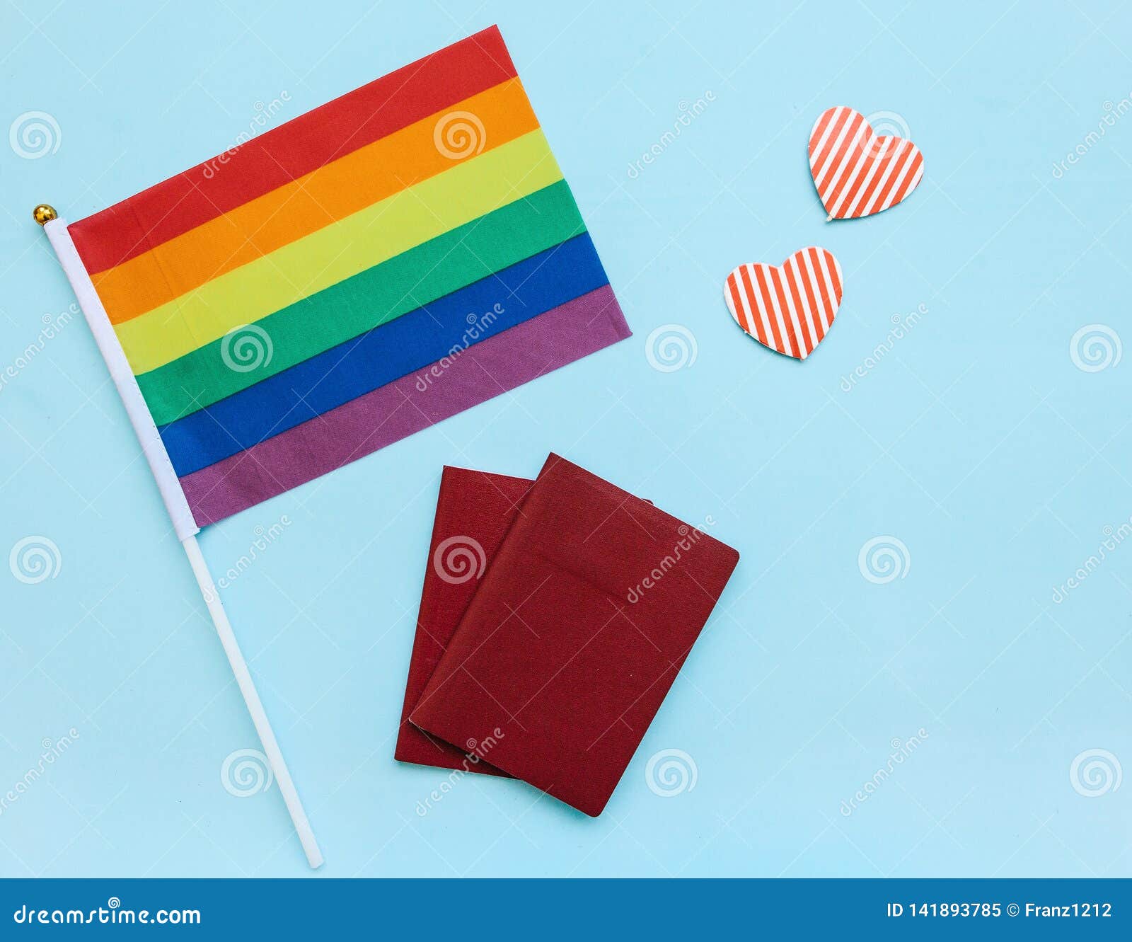 The Multi-colored Flag is a Rainbow-colored or LGBT Flag Next To a ...