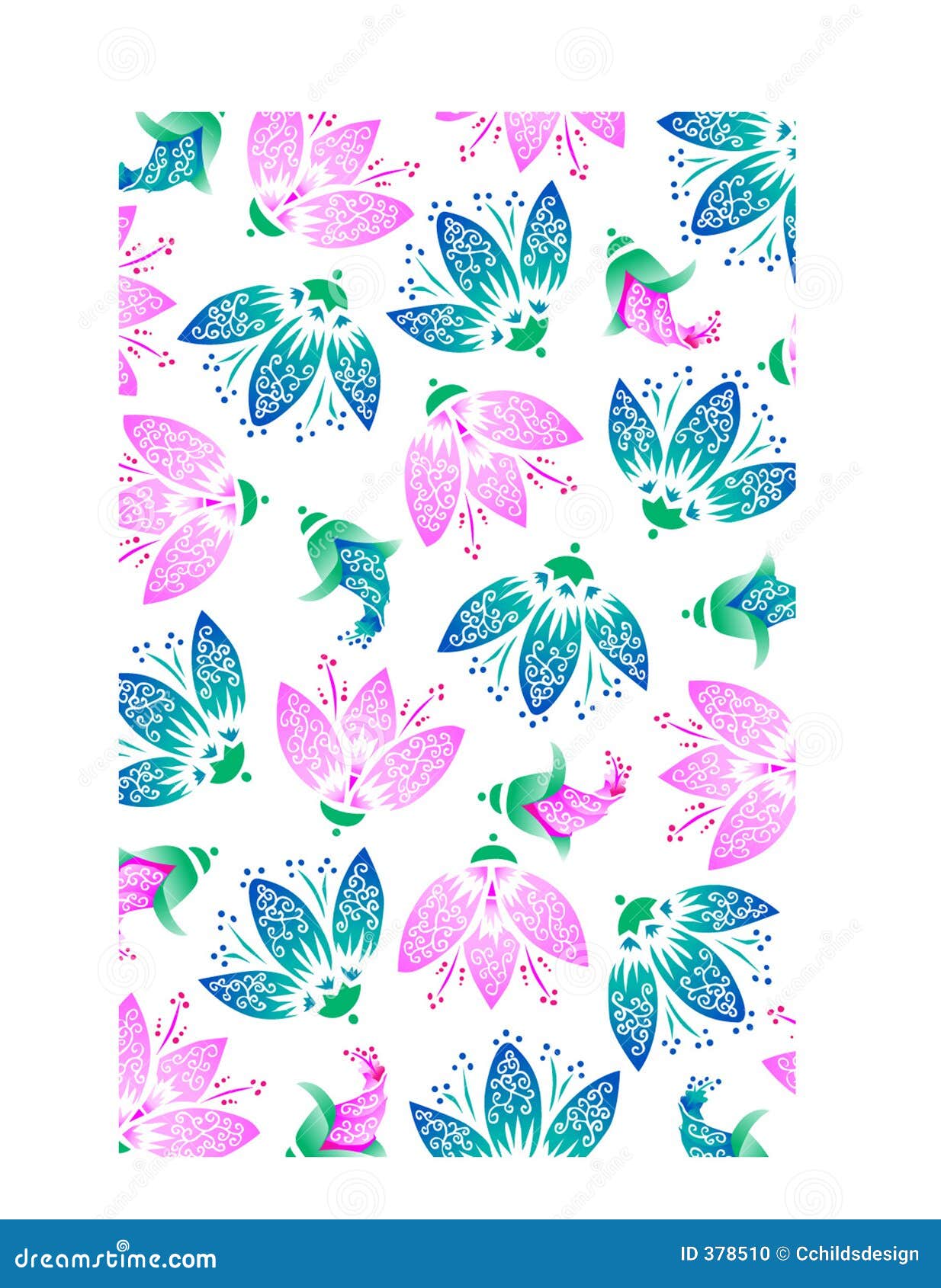 Multi Colored Floral Background Stock Illustration - Illustration of ...