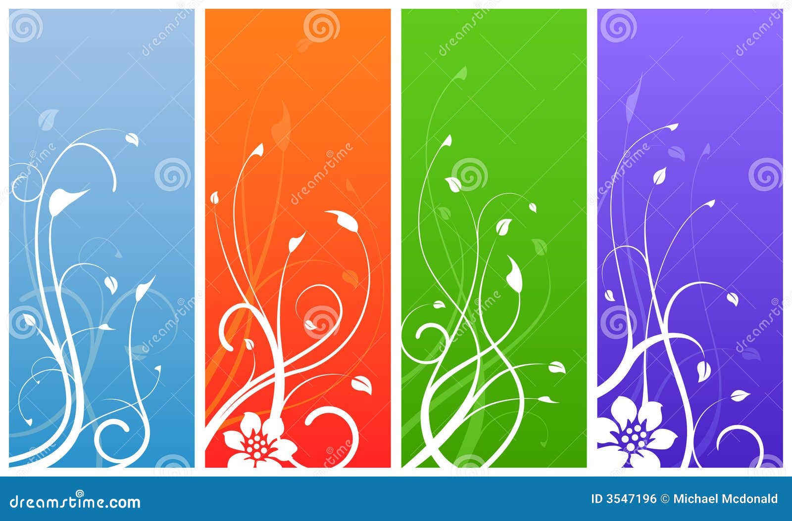 Multi Colored Floral Designs Stock Vector - Illustration of graphic ...