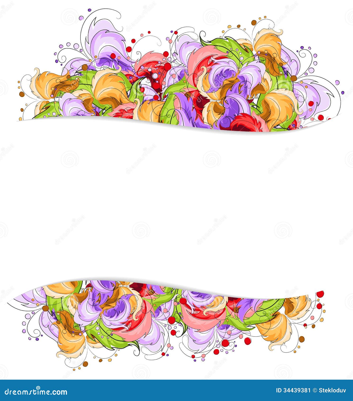 Multi-colored Flowers Frame Stock Vector - Illustration of design ...
