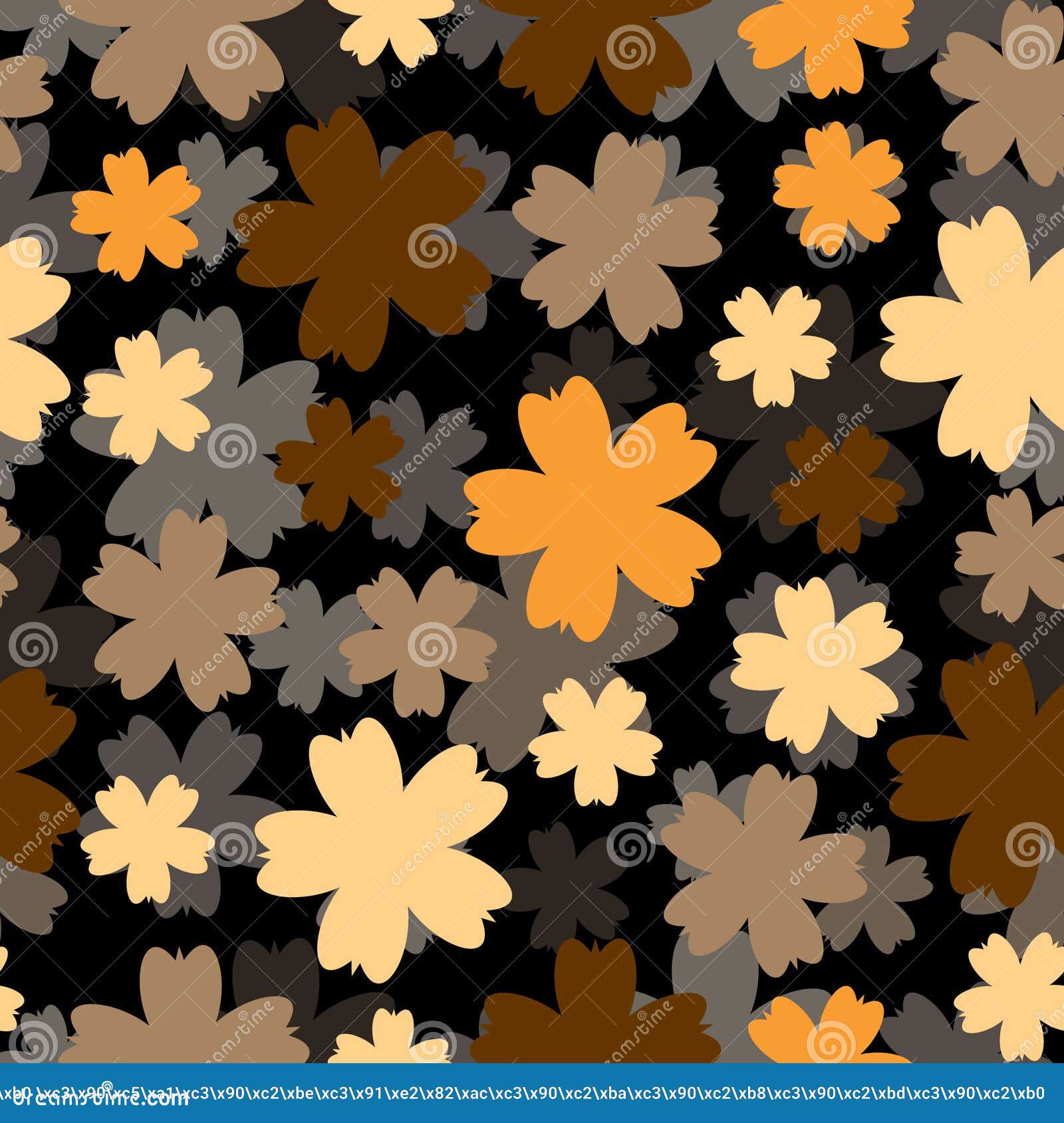 Multi-colored Flowers on a Homogeneous Background Stock Vector ...