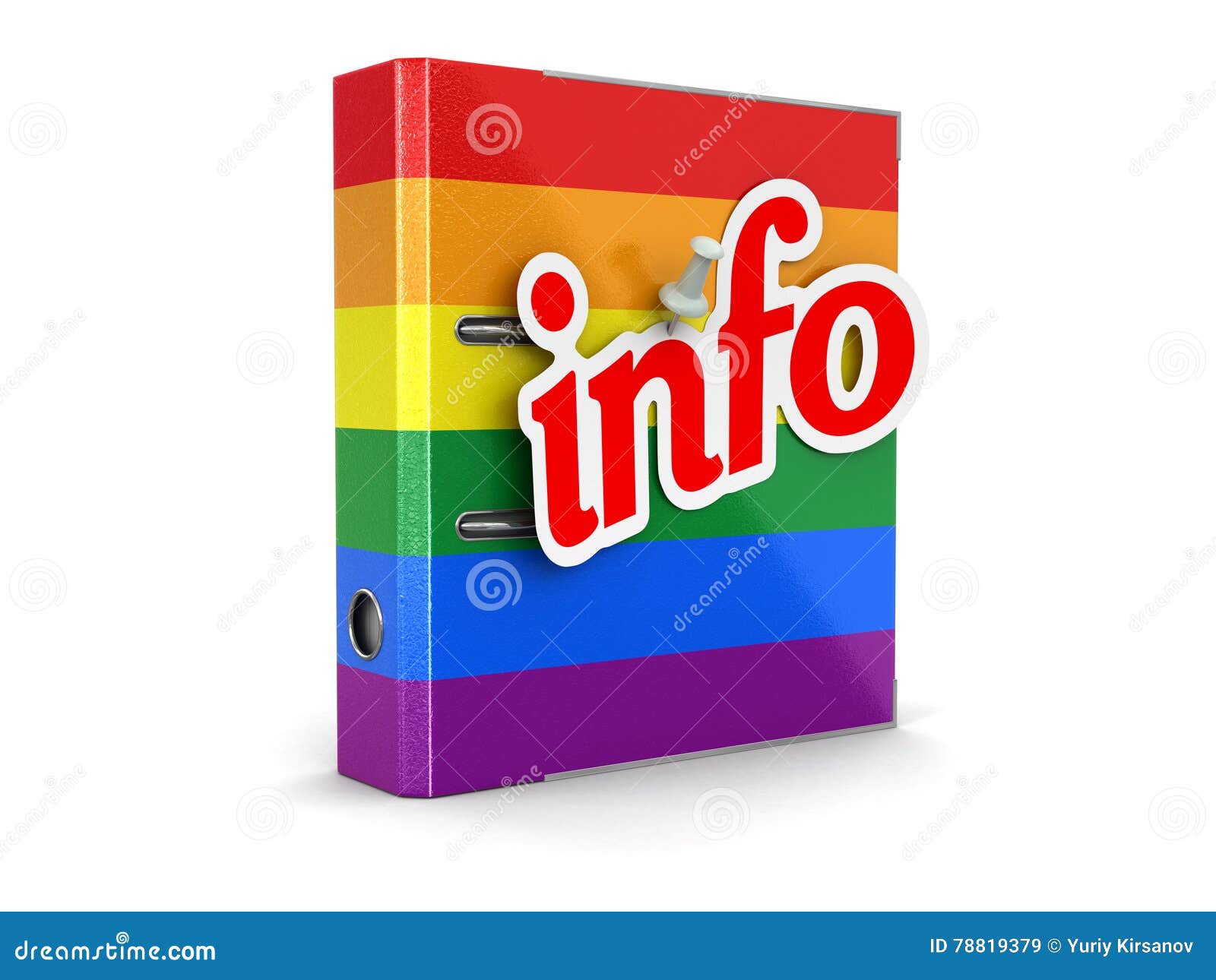 Multi Colored Folder and Info Stock Illustration - Illustration of ...