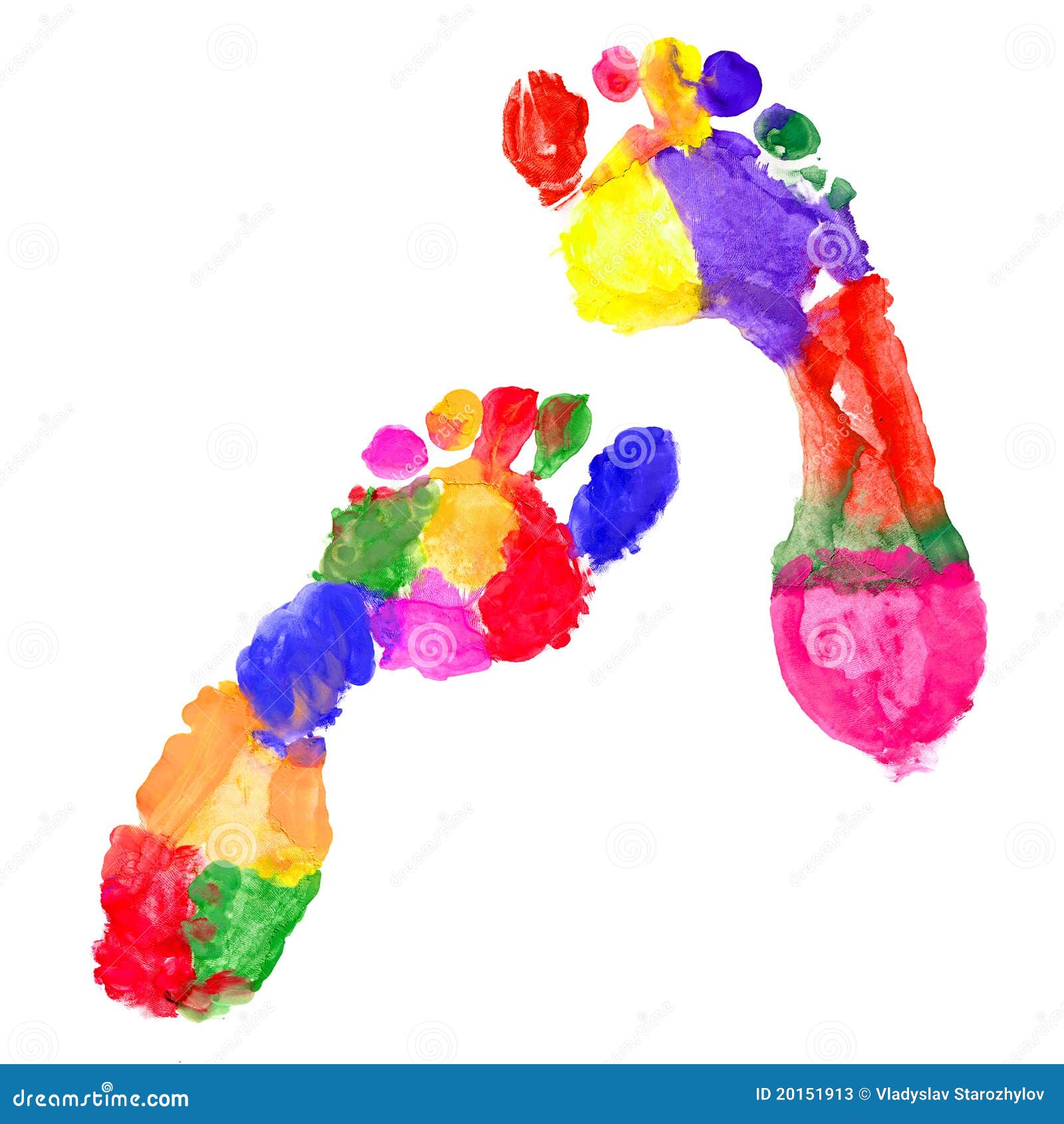 Multi Colored footprints stock image. Image of print - 20151913