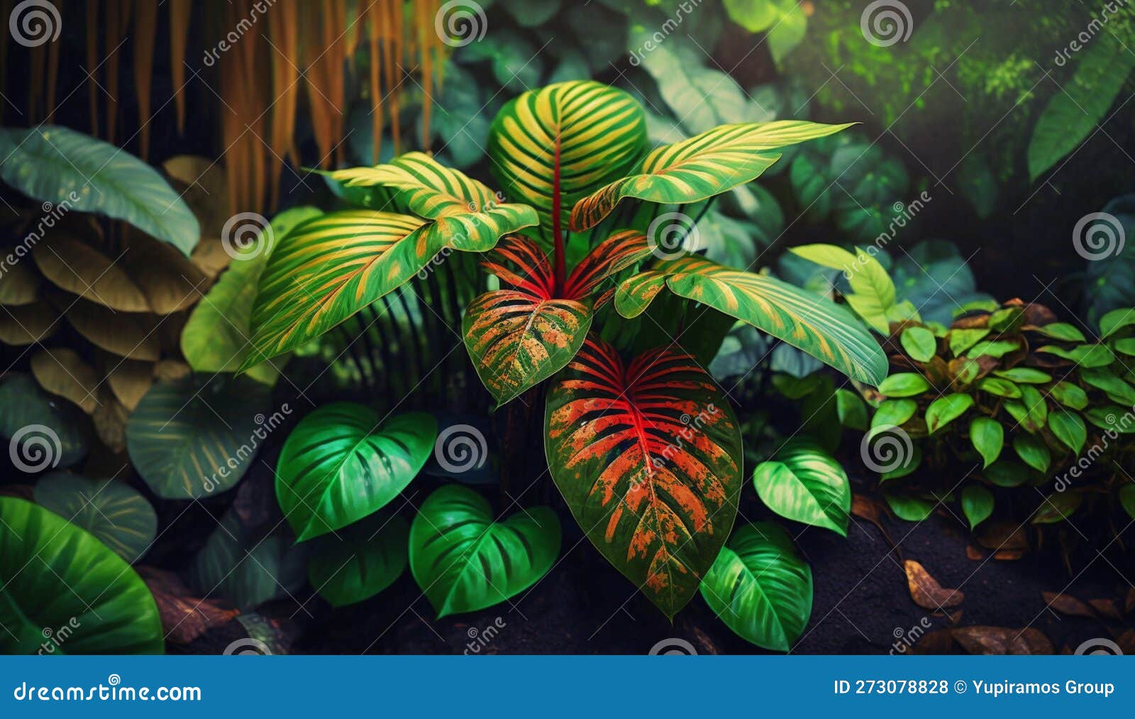 A Multi Colored Forest of Green Vibrant Growth Generated by AI Stock ...