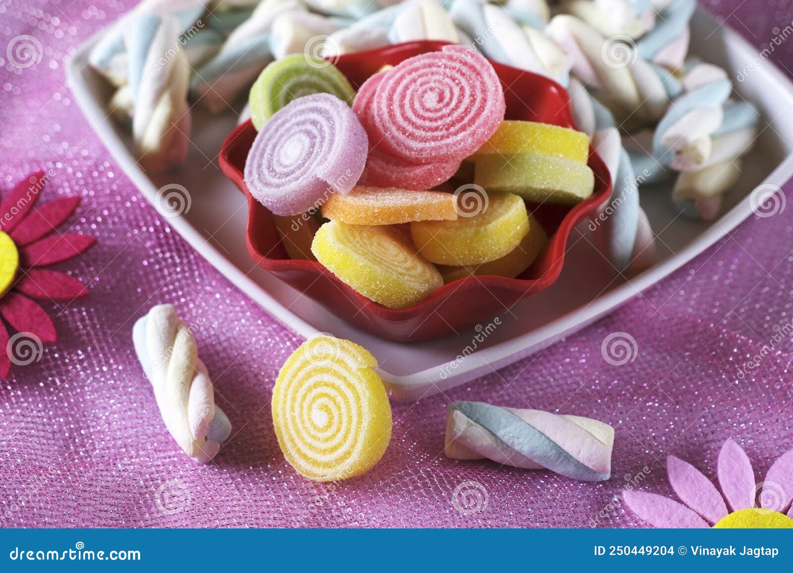 Multi-colored FRUIT FLAVOUR Fluffy Marshmallows, Tasty, Colorful ...