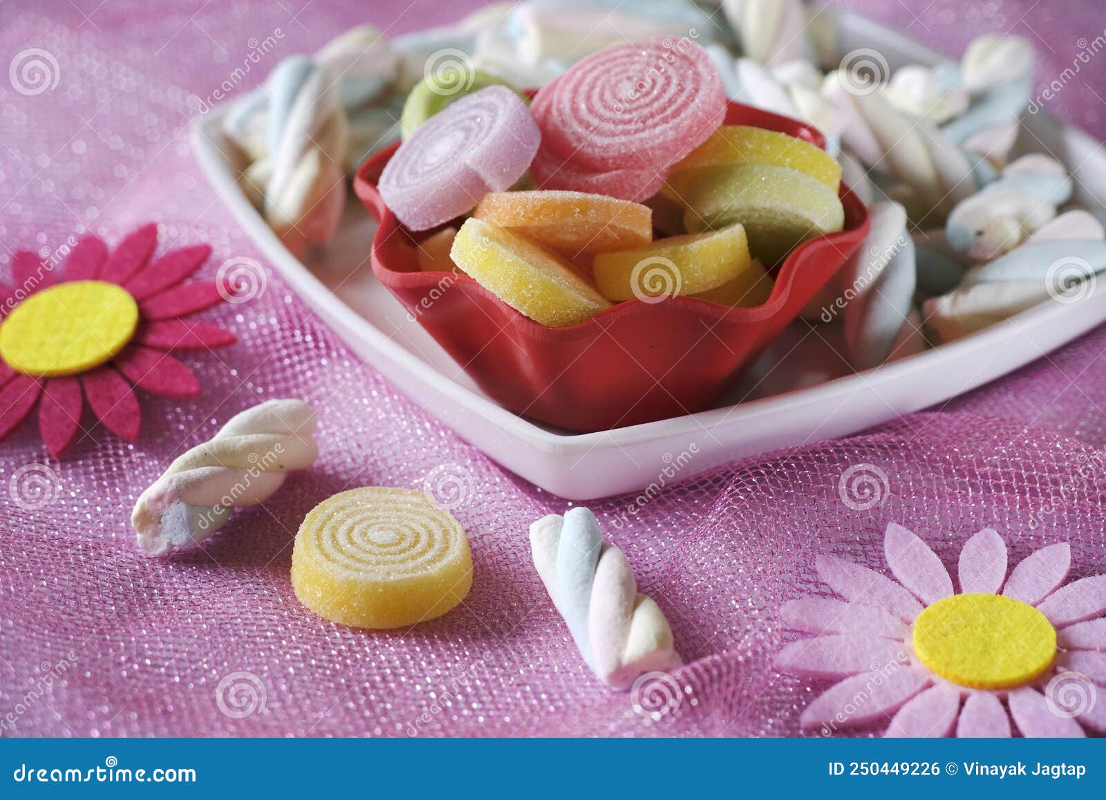 Multi-colored FRUIT FLAVOUR Fluffy Marshmallows, Tasty, Colorful ...