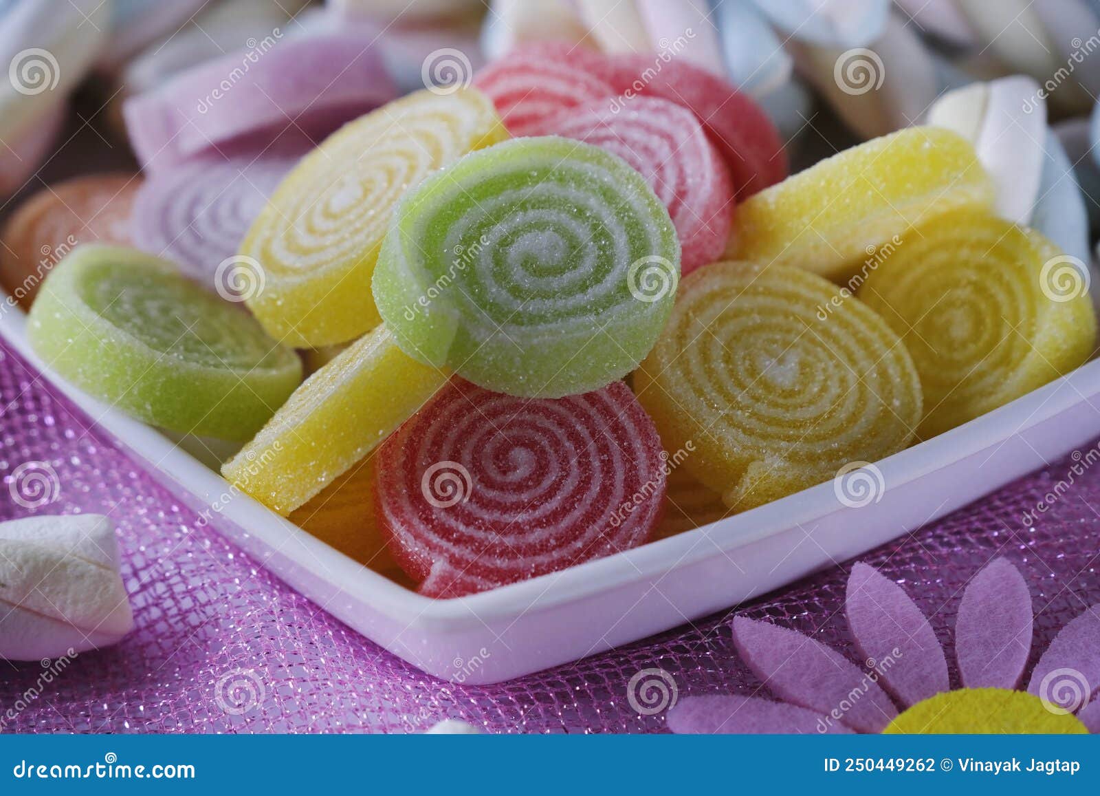 Multi-colored FRUIT FLAVOR Fluffy Marshmallows, Tasty, Colorful ...