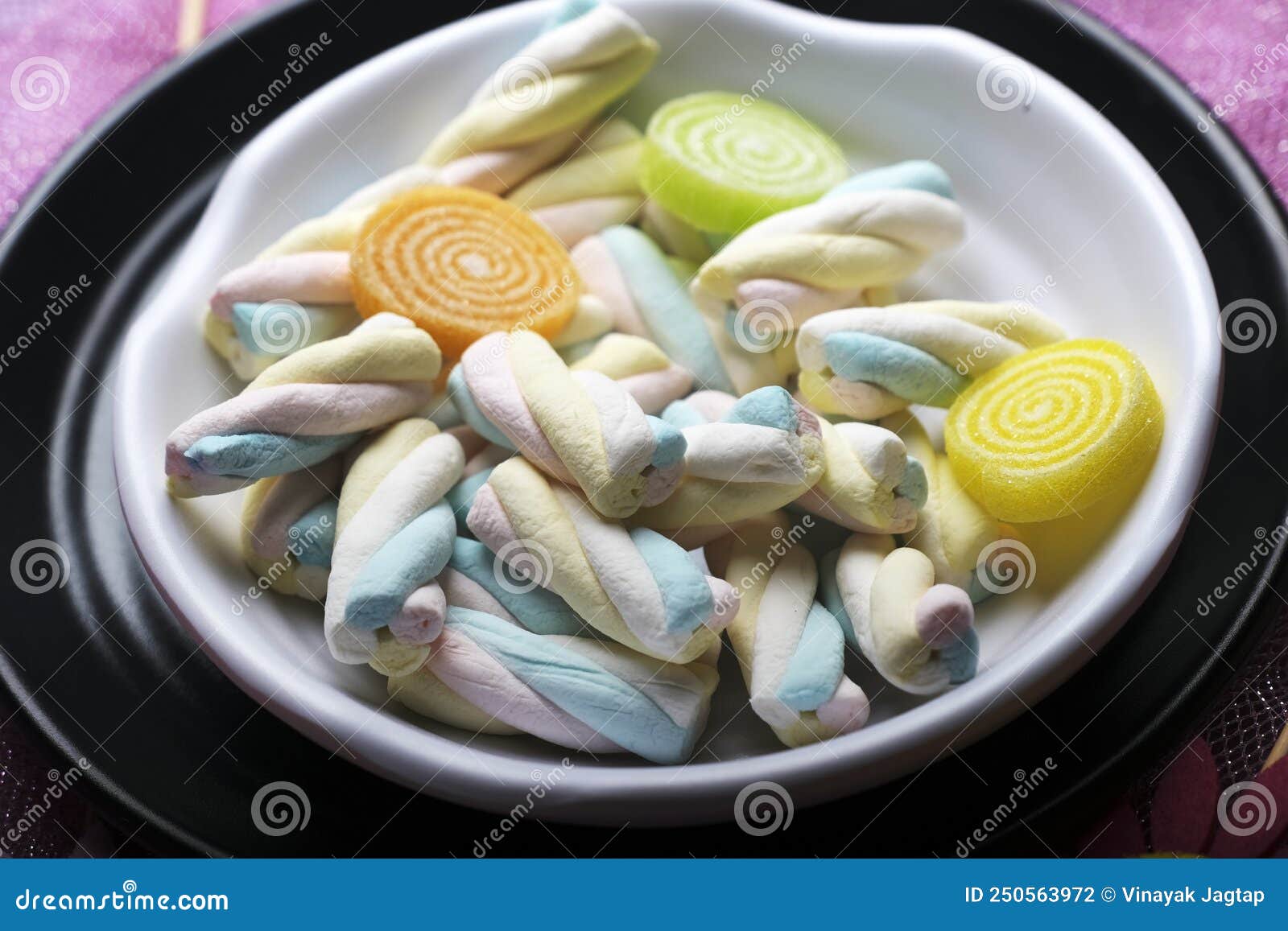 Multi-colored FRUIT FLAVOR Fluffy Marshmallows, Tasty, Colorful ...