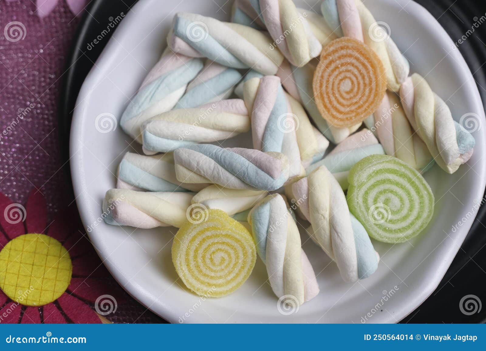 Multi-colored FRUIT FLAVOR Fluffy Marshmallows, Tasty, Colorful ...