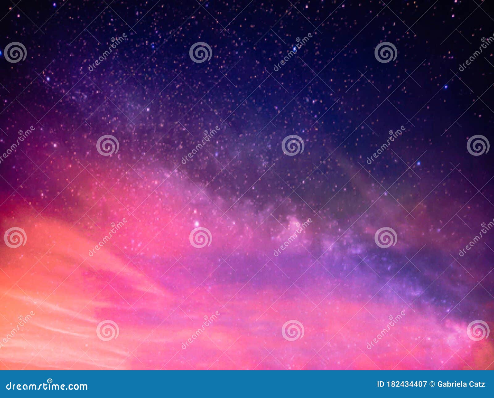 Multi colored galaxy stock illustration. Illustration of print - 182434407