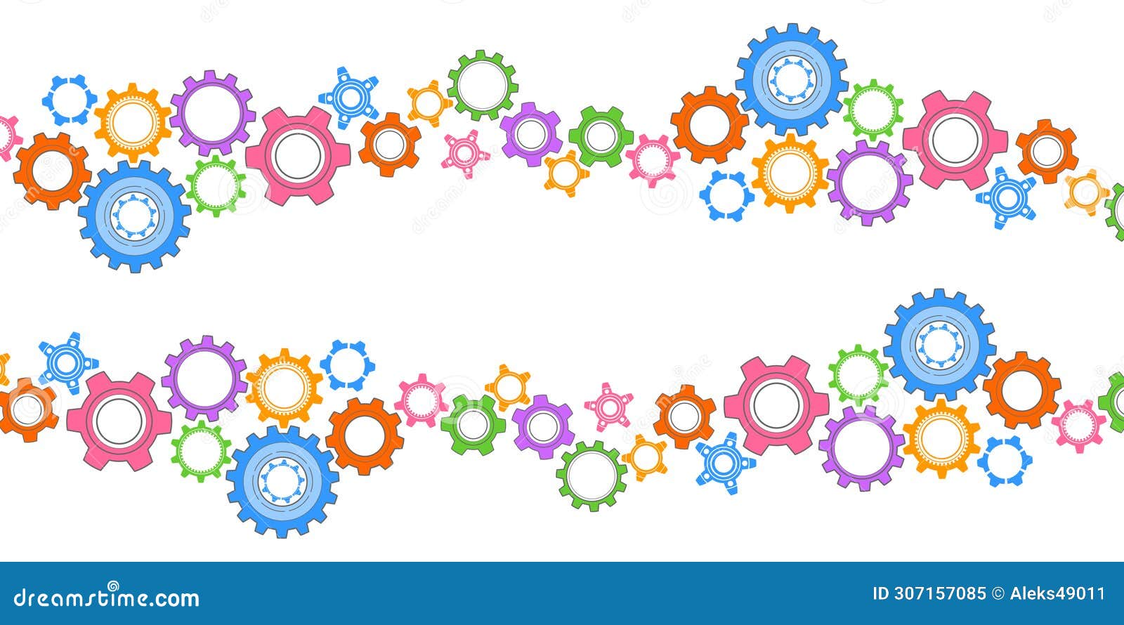 Multi-colored Gears. Rotating Mechanism of Round Parts .Machine ...