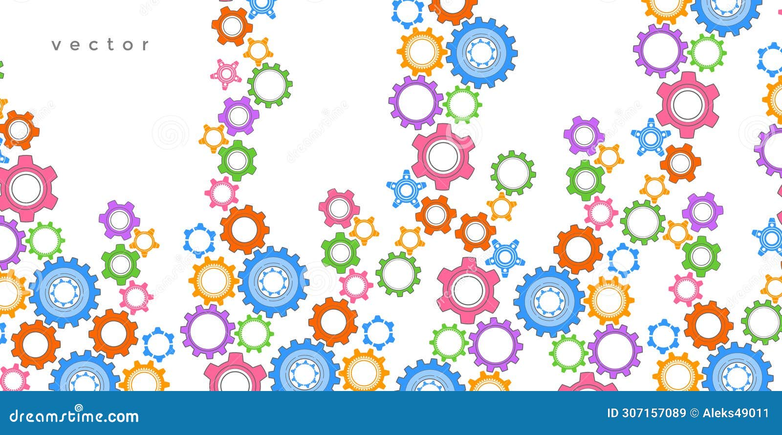 Multi-colored Gears. Rotating Mechanism of Round Parts .Machine ...