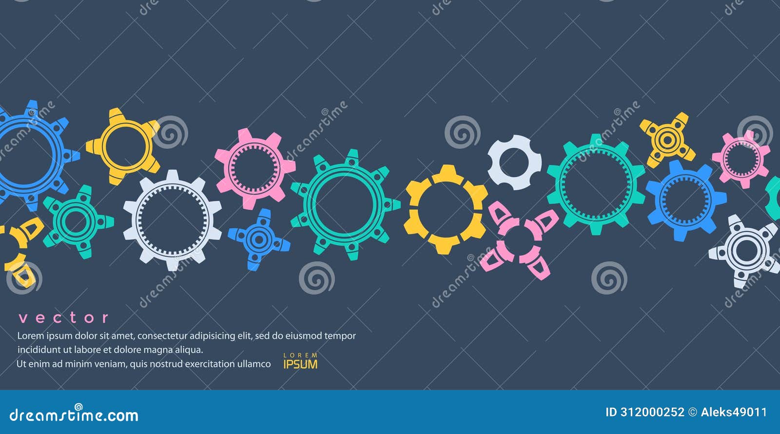 Multi-colored Gears. Rotating Mechanism of Round Parts .Machine ...