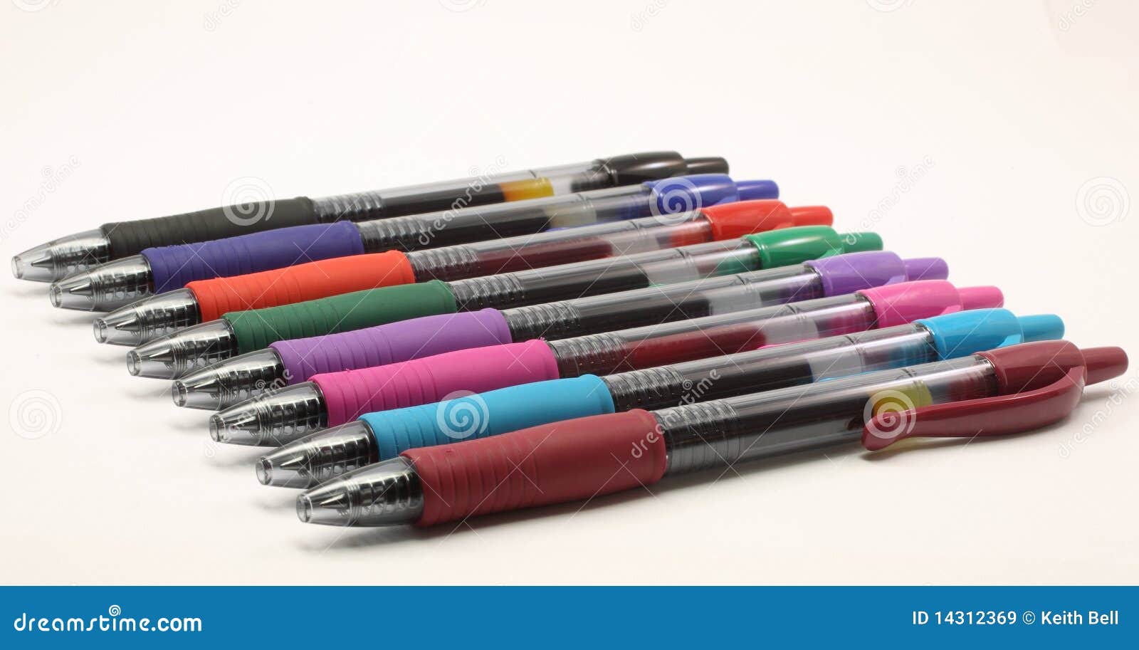 Multi colored gel pens stock image. Image of artist, eight - 14312369