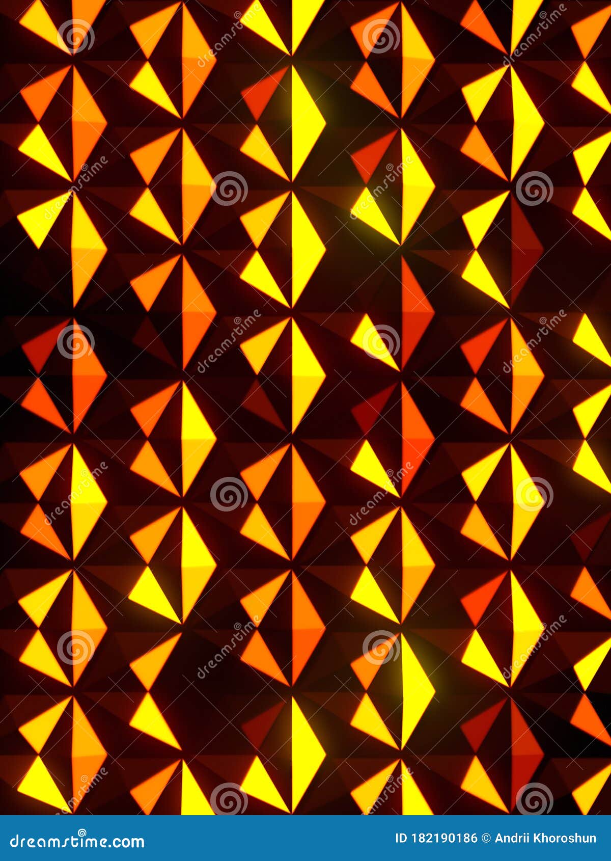 Multi Colored Geometric Shape Digital Illustration. 3d Render Modern ...