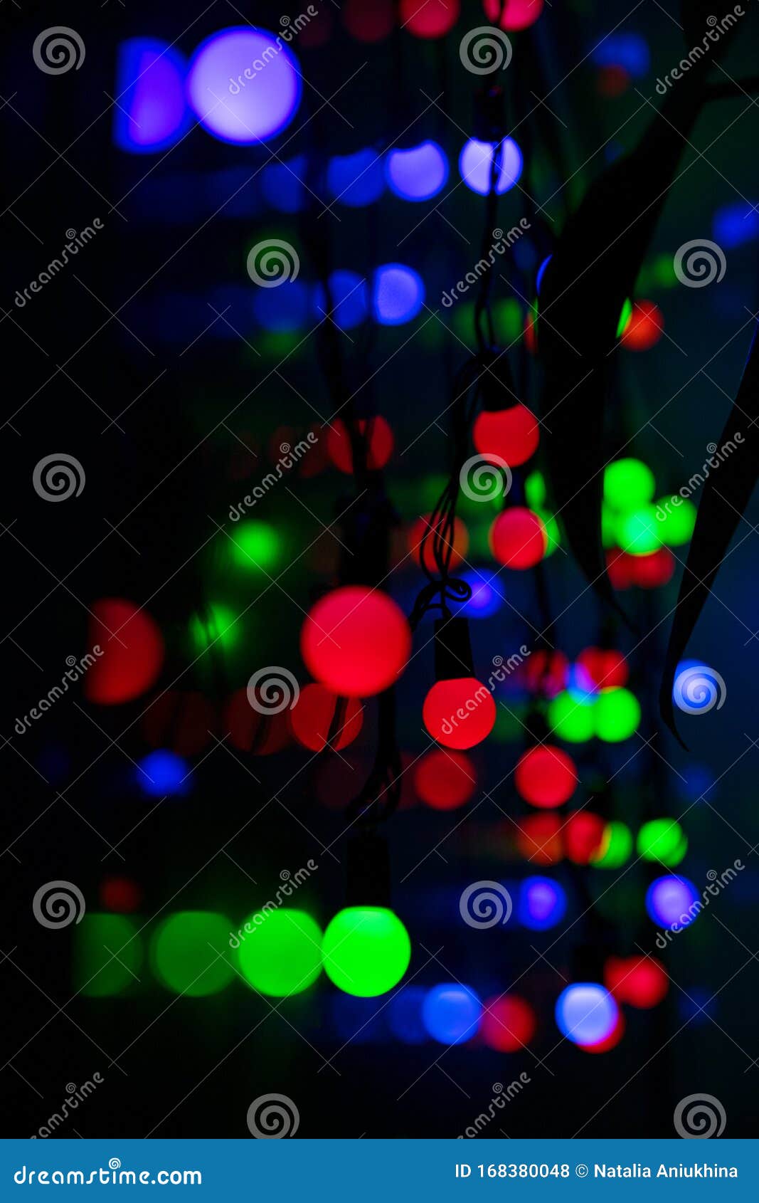 Multi-colored Glare from Garlands in the Form of Abstraction Stock ...
