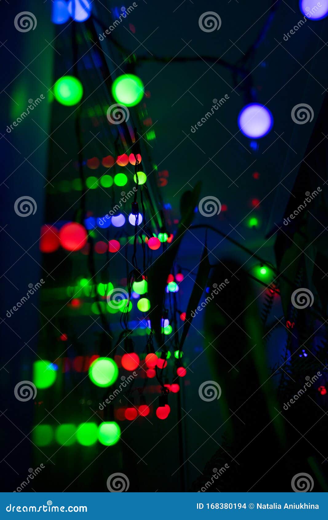 Multi-colored Glare from Garlands in the Form of Abstraction Stock ...