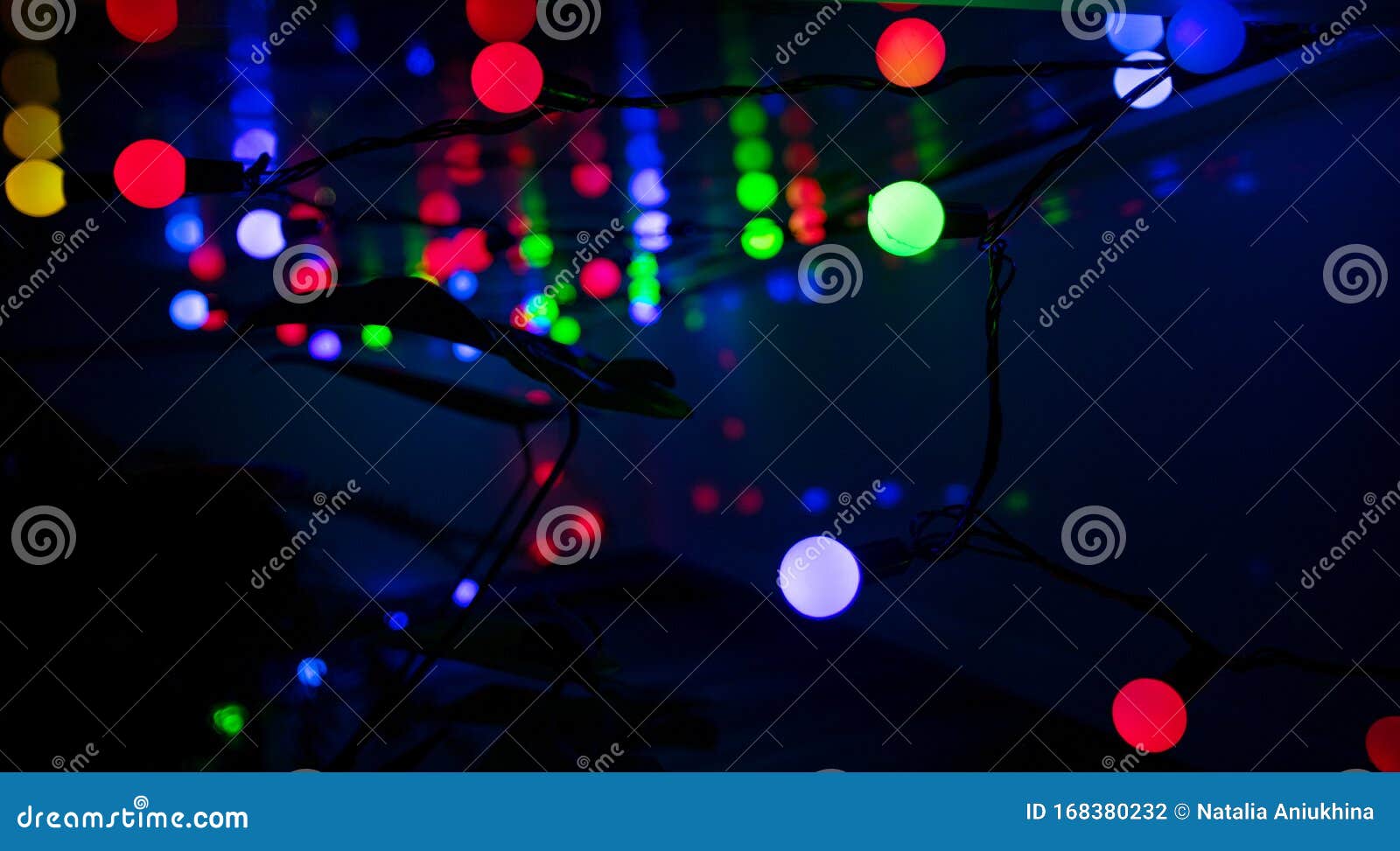 Multi-colored Glare from Garlands in the Form of Abstraction Stock ...