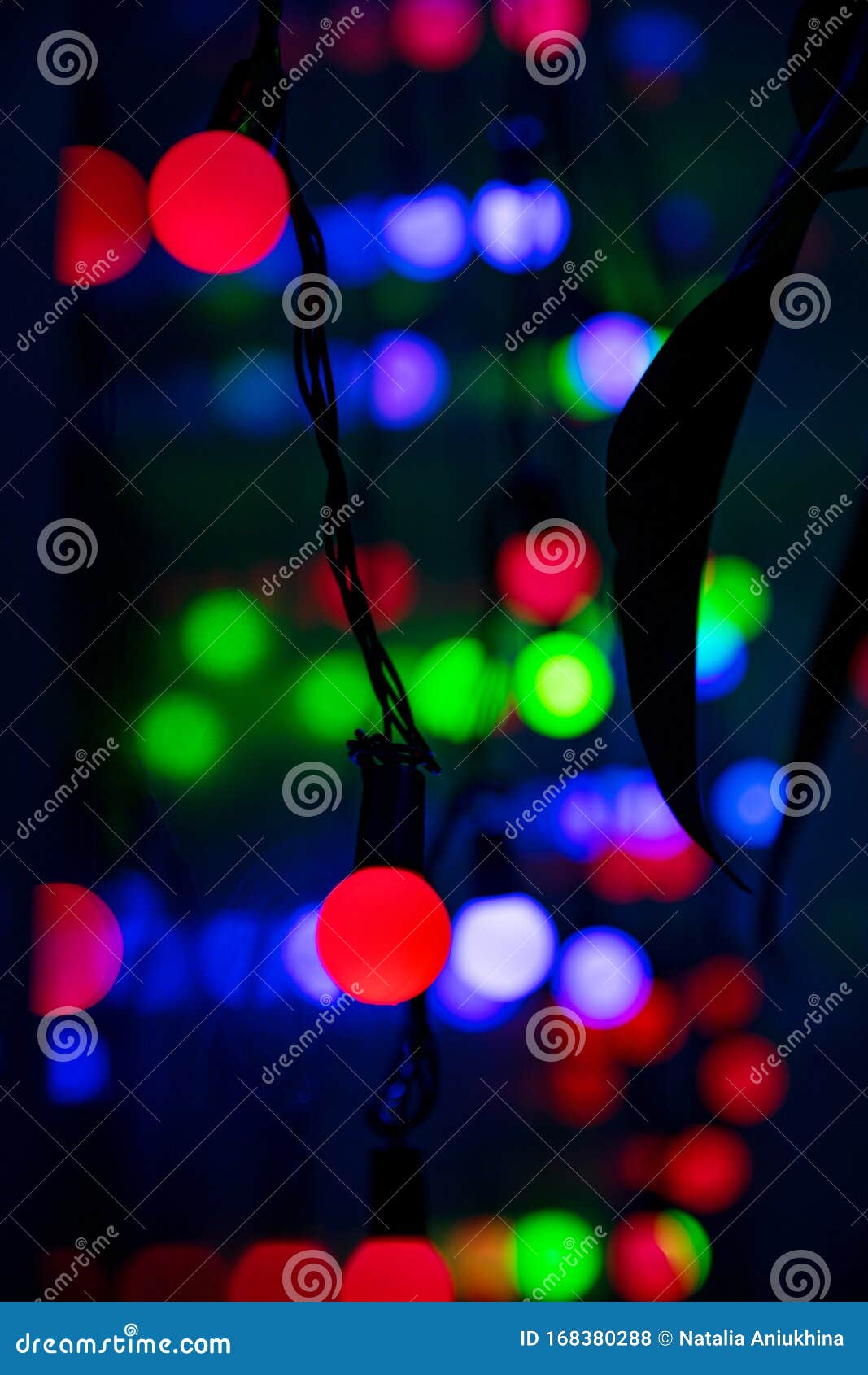 Multi-colored Glare from Garlands in the Form of Abstraction Stock ...