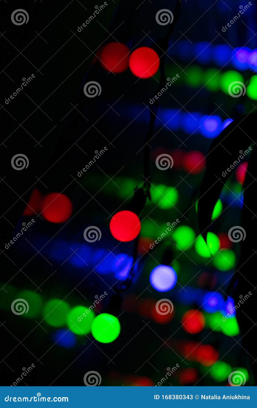 Multi-colored Glare from Garlands in the Form of Abstraction Stock ...