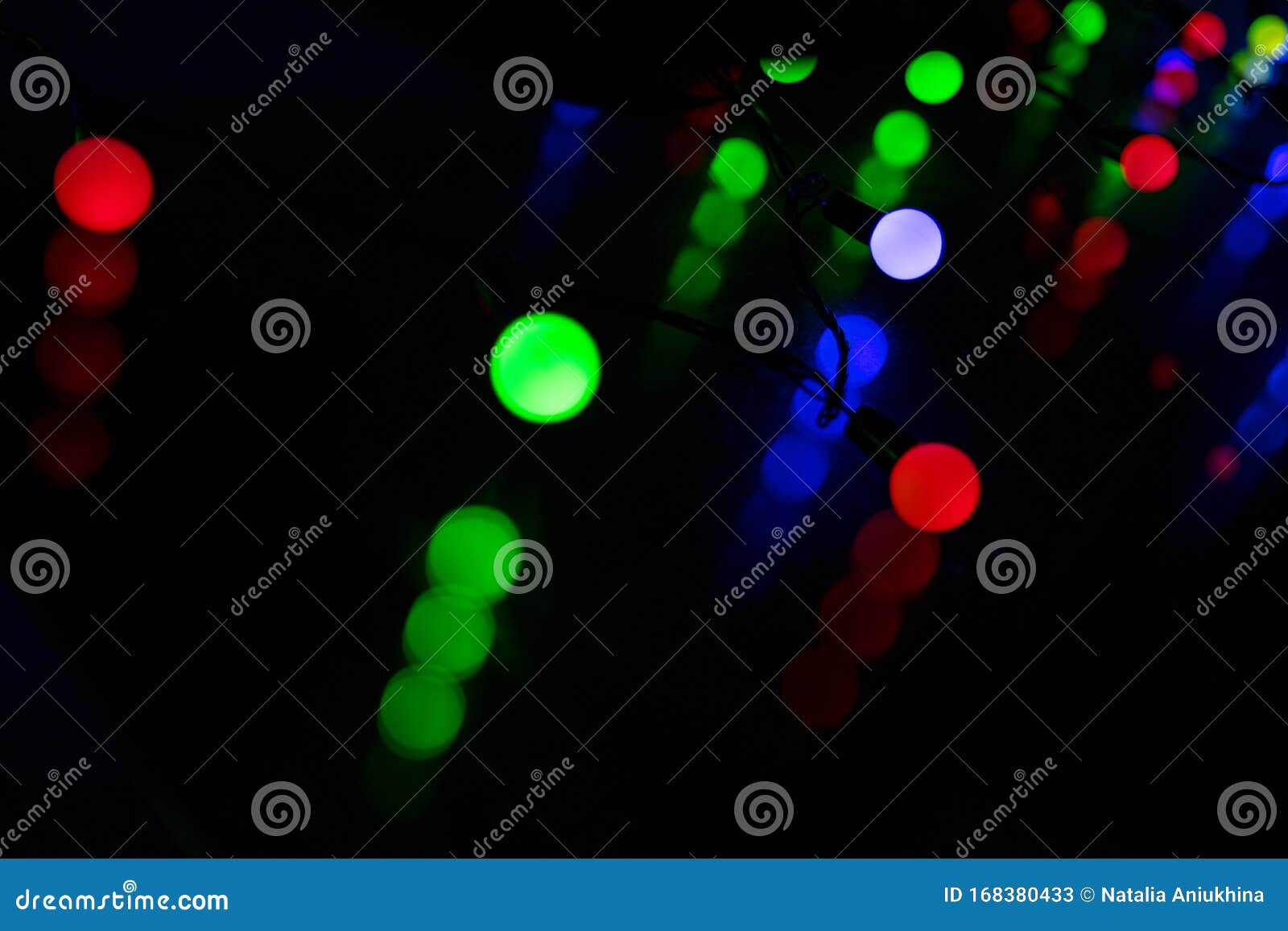 Multi-colored Glare from Garlands in the Form of Abstraction Stock ...