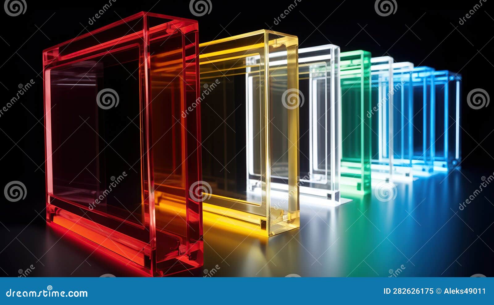 Multi-colored Glass Cubes. Background from Squares. Abstraction ...