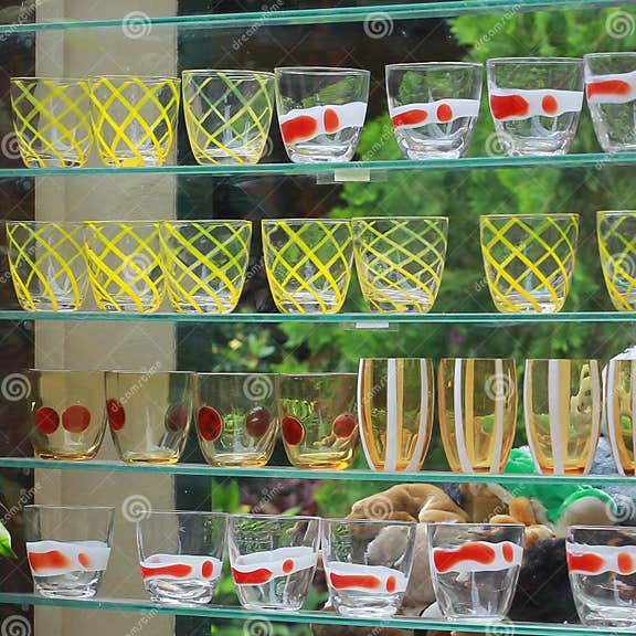 Multi Colored Glassware on Sale Stock Photo - Image of fair, clean ...