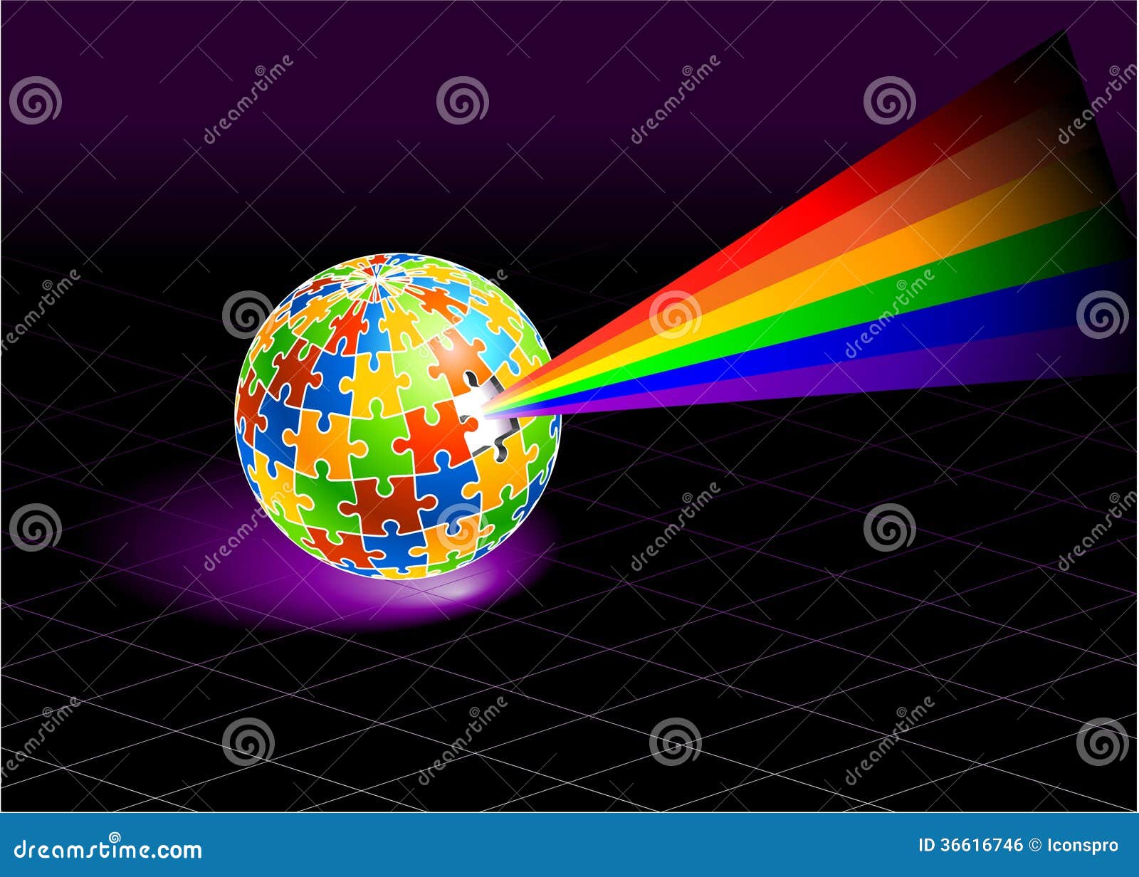 Multi Colored Globe stock illustration. Illustration of glowing - 36616746