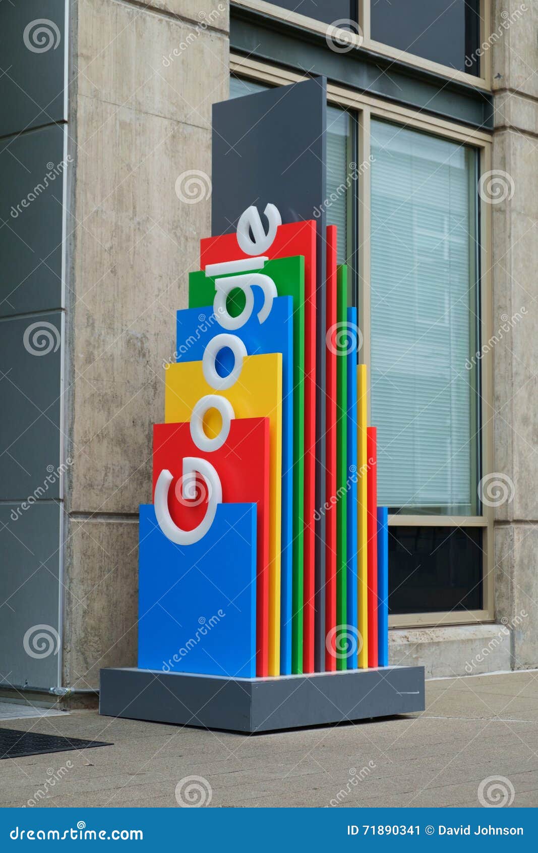 Multi colored Google sign editorial photo. Image of building - 71890341