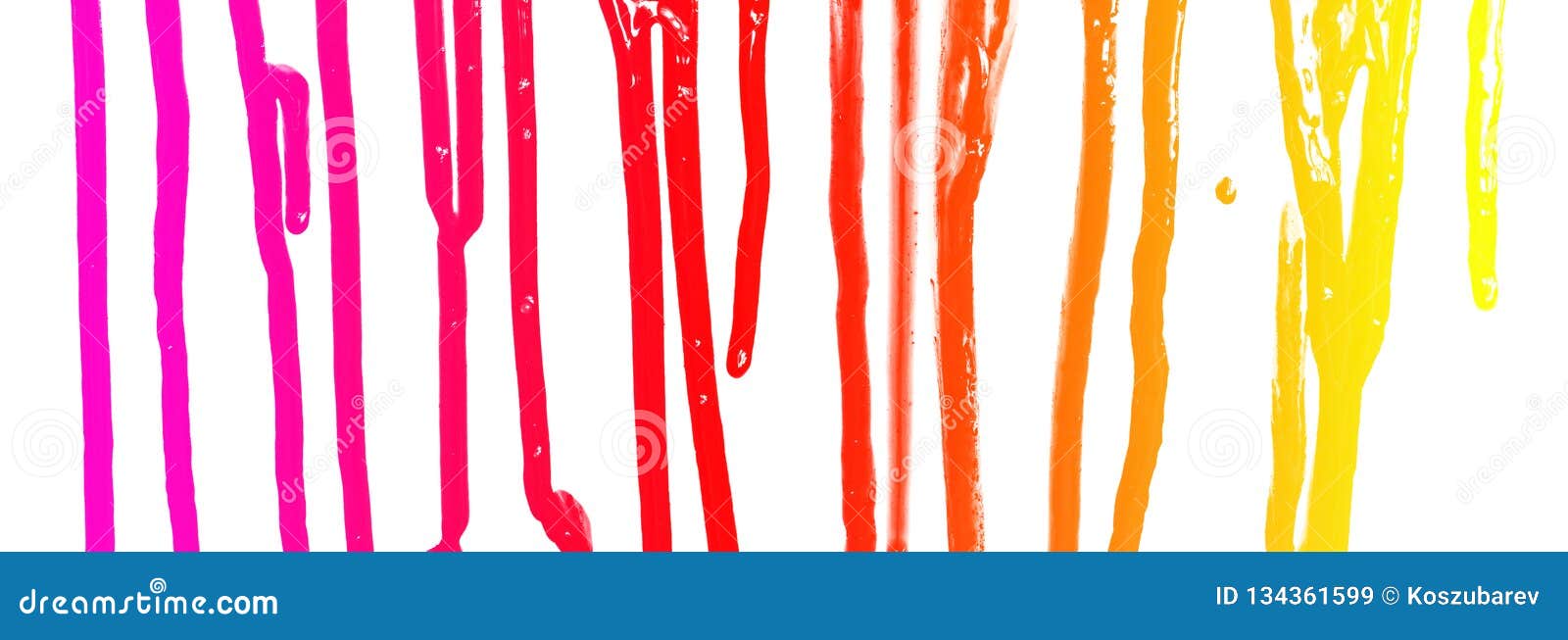 Multi-colored Gradient Paint Streams Stock Image - Image of drip ...