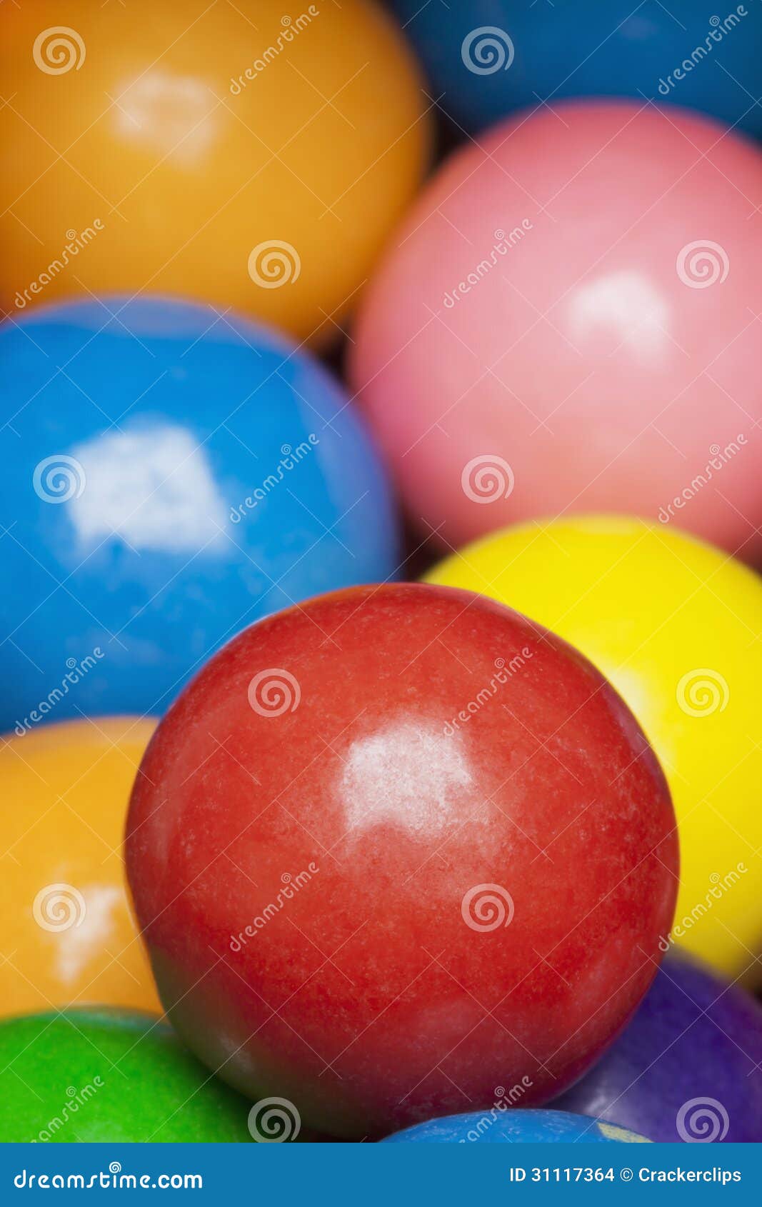 Multi-colored gumballs stock photo. Image of selective - 31117364
