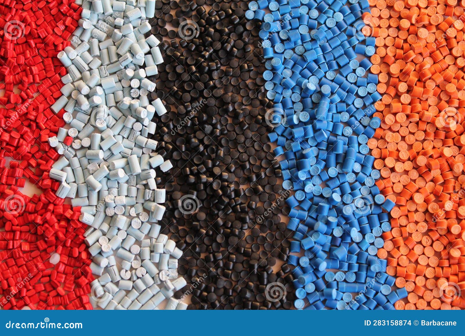 Industrial Products of Multi-coloured Polymer Granules. Multicolored ...