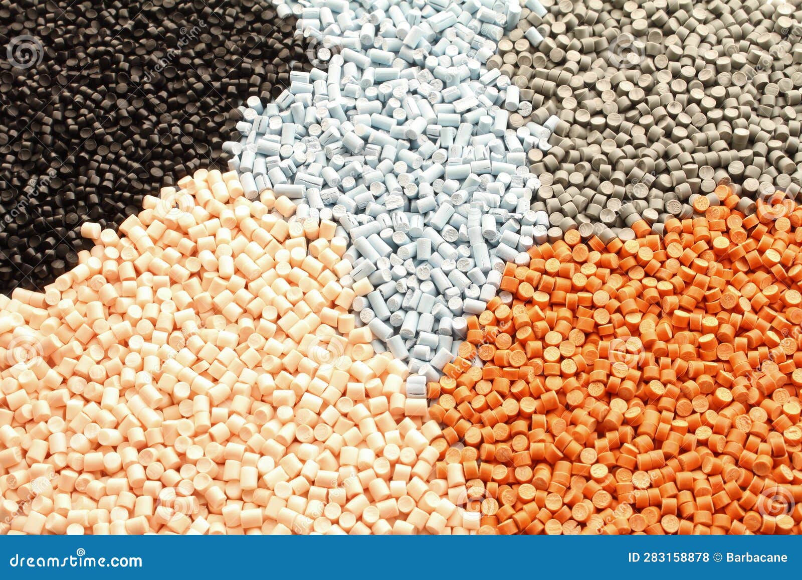 Industrial Products of Multi-coloured Polymer Granules. Multicolored ...