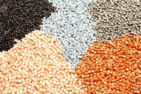 Industrial Products of Multi-coloured Polymer Granules. Multicolored ...