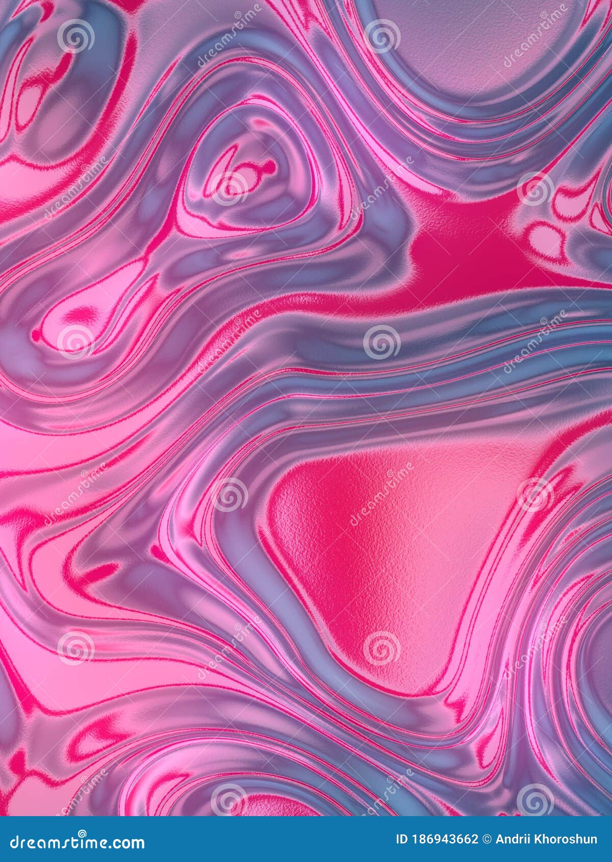 Multi Colored Holographic Waves Pattern. 3d Rendering Digital ...