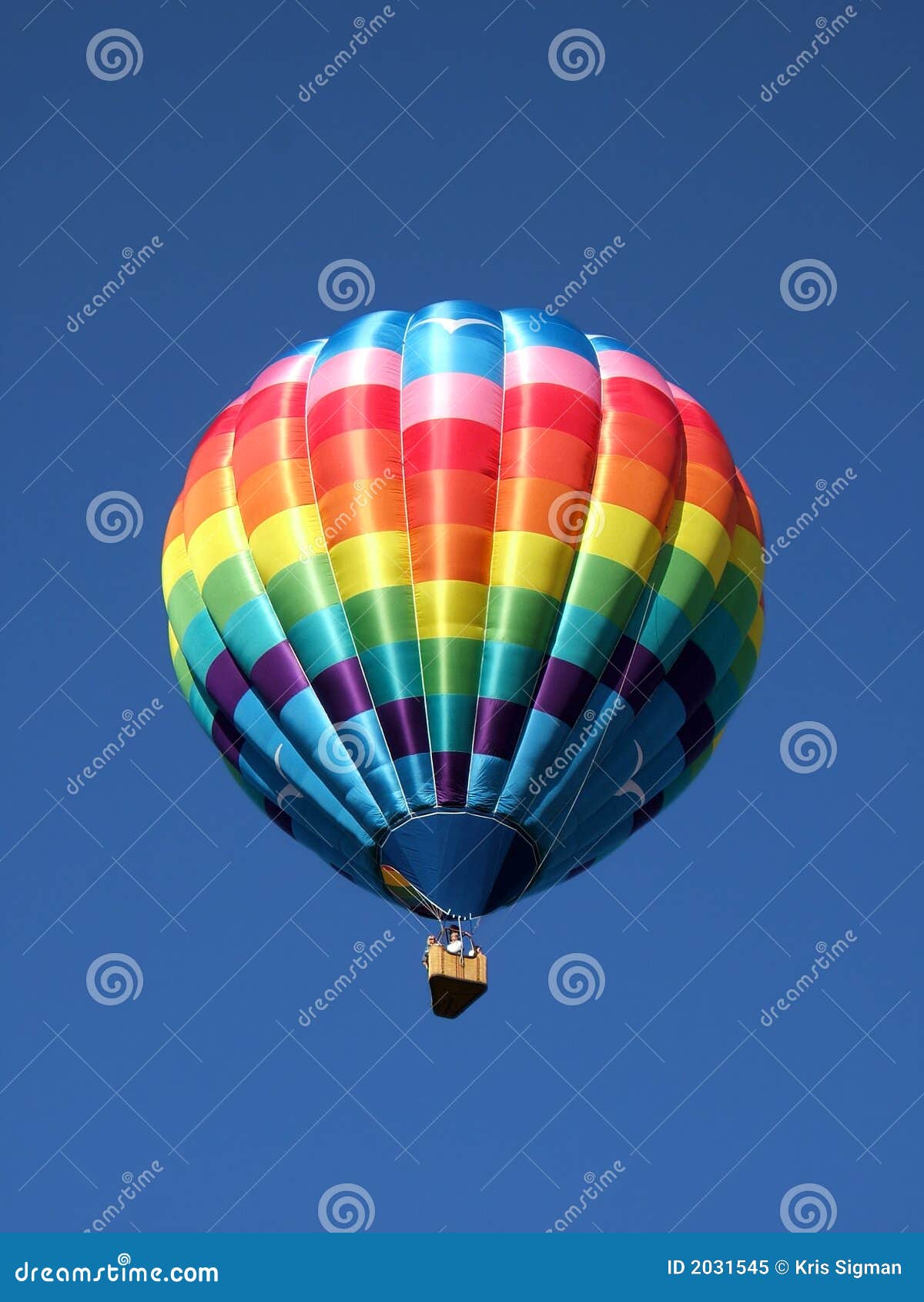 Multi Colored Hot Air Balloon Stock Image - Image of rainbow, basket ...