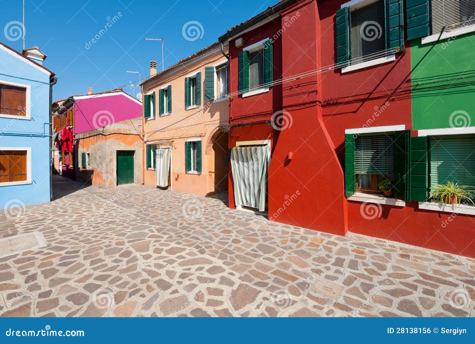 Multi colored houses stock photo. Image of blue, buildings - 28138156