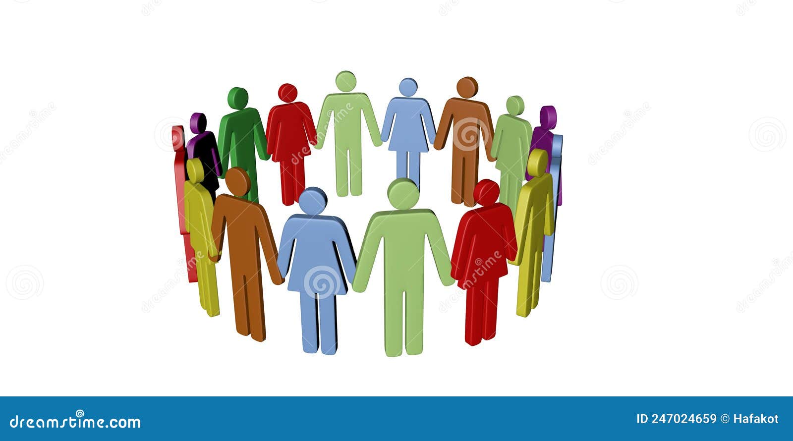 Multi Colored Human Figures Representing Multi Social Diversity Concept ...