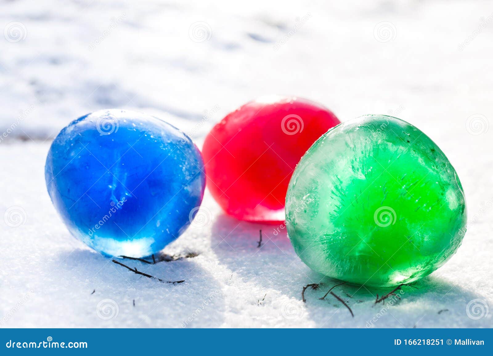 Multi-colored Ice Balls on a Sunny Day Stock Image - Image of blue ...
