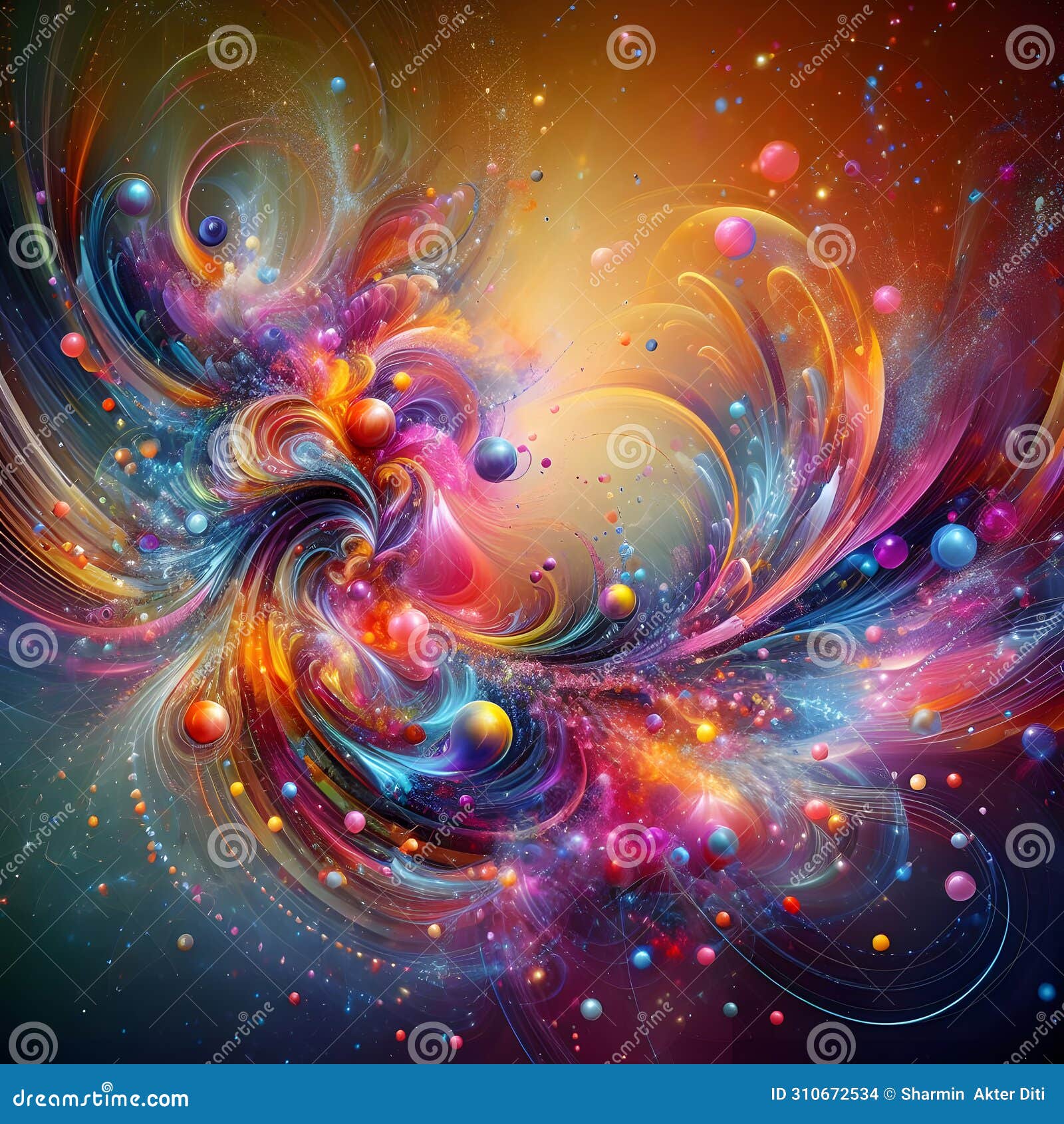 Multi Colored Ink Exploding in Abstract Underwater Motion Stock ...