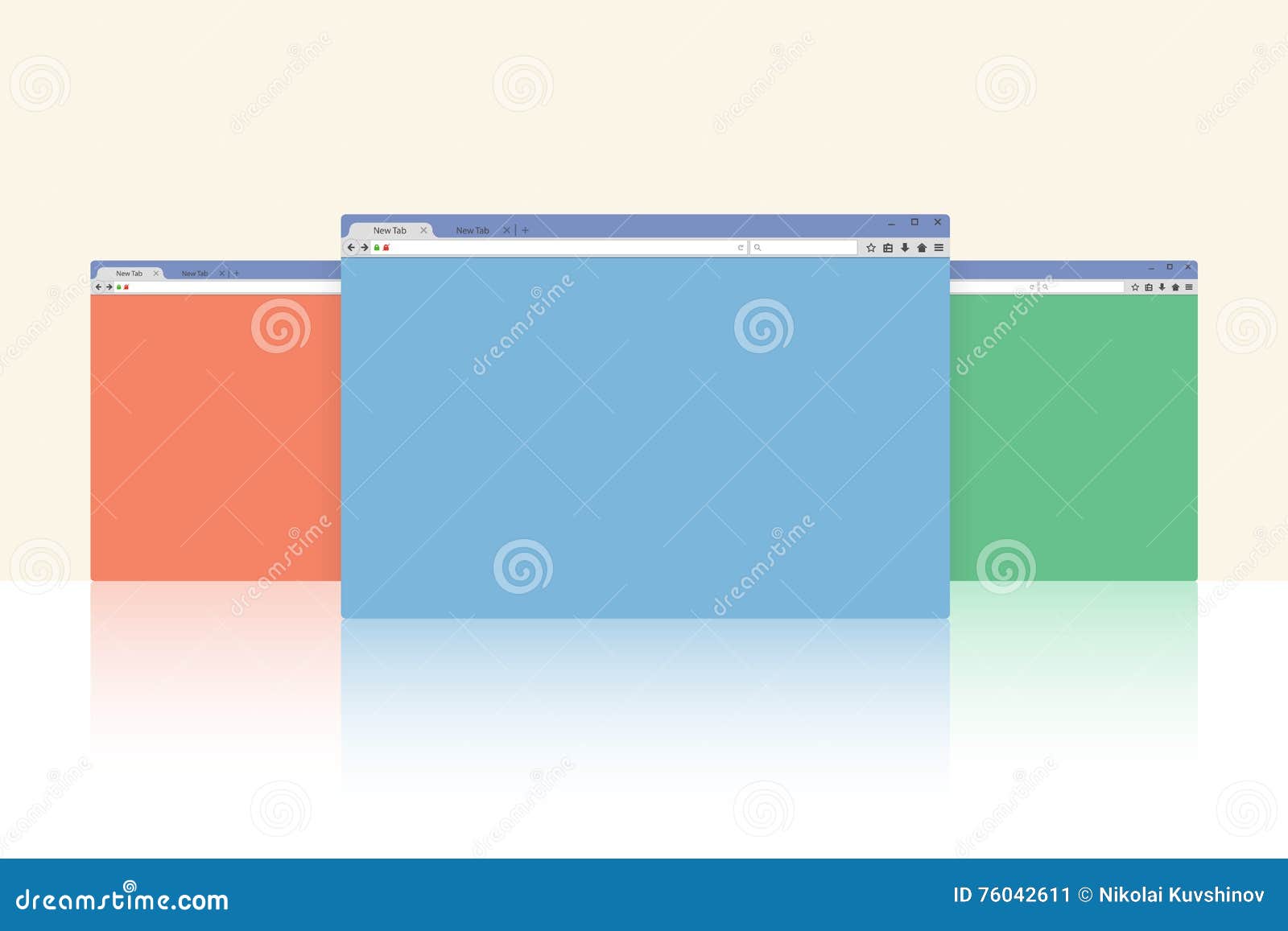 Multi Colored Internet Browser Windows Stock Vector - Illustration of ...