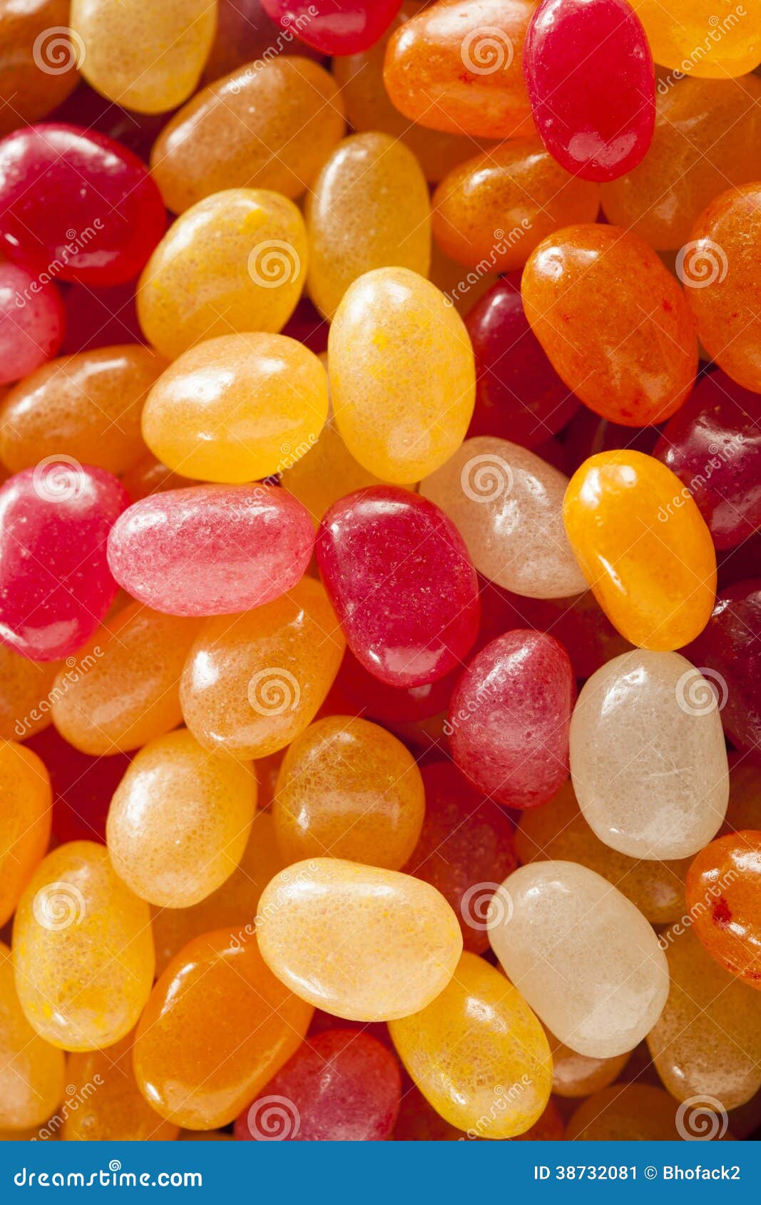 Multi Colored Jelly Bean Candy Stock Image - Image of sugary, orange ...