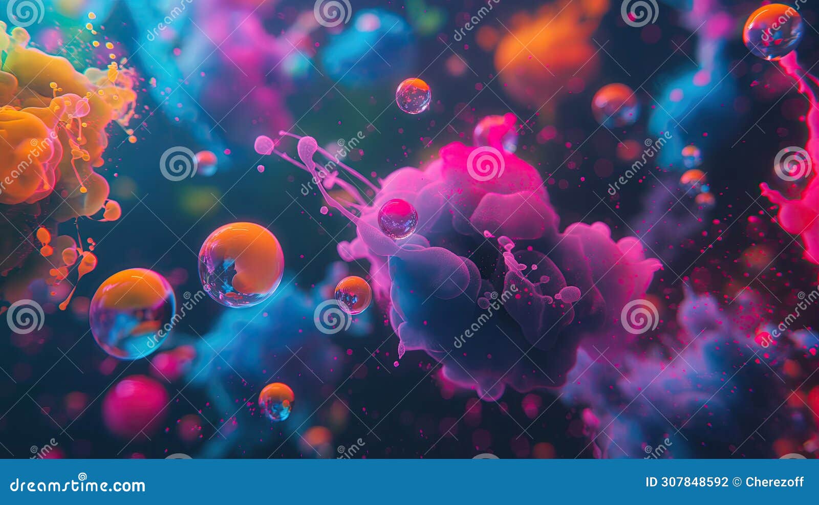Multi-colored Jelly Spheres Deform Each Other Stock Photo - Image of ...
