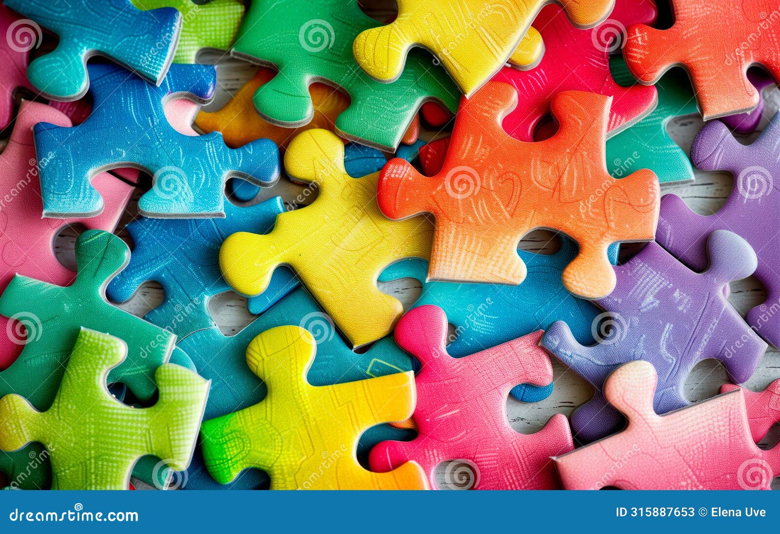 Multi Colored Jigsaw Puzzle Header Background. Stock Illustration ...
