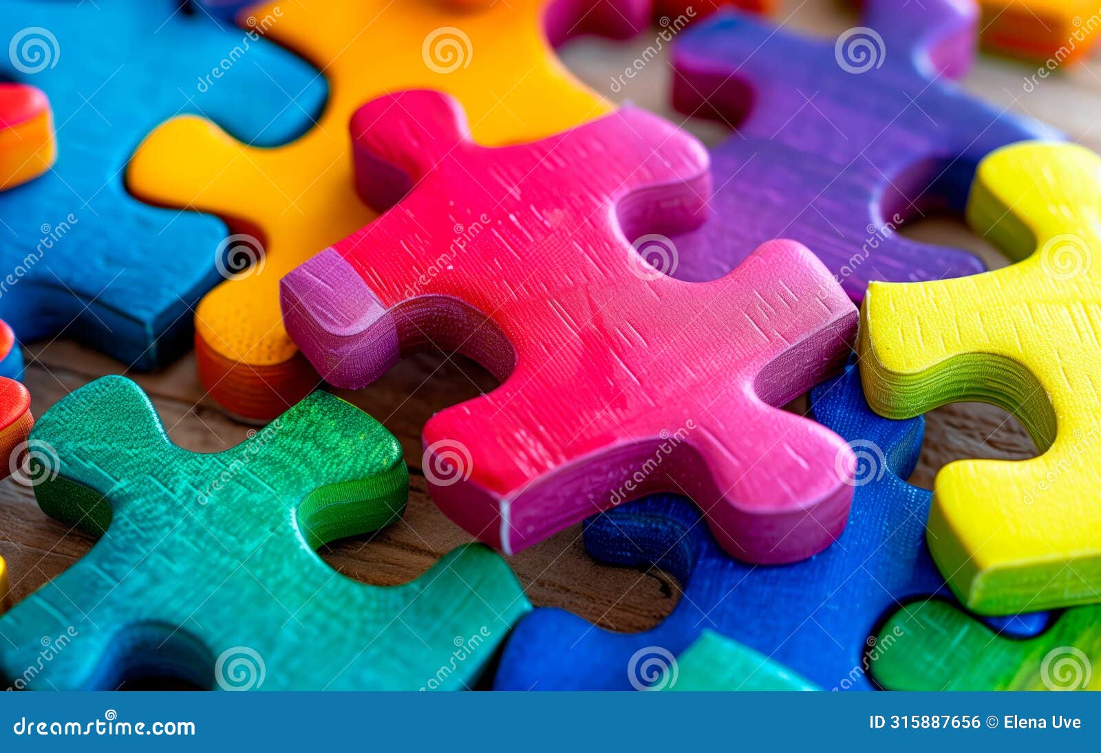 Multi Colored Jigsaw Puzzle Header Background. Stock Illustration ...