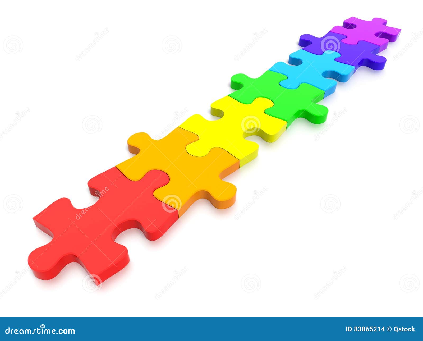 Multi Colored Jigsaw Puzzle Pieces Stock Illustration - Illustration of ...