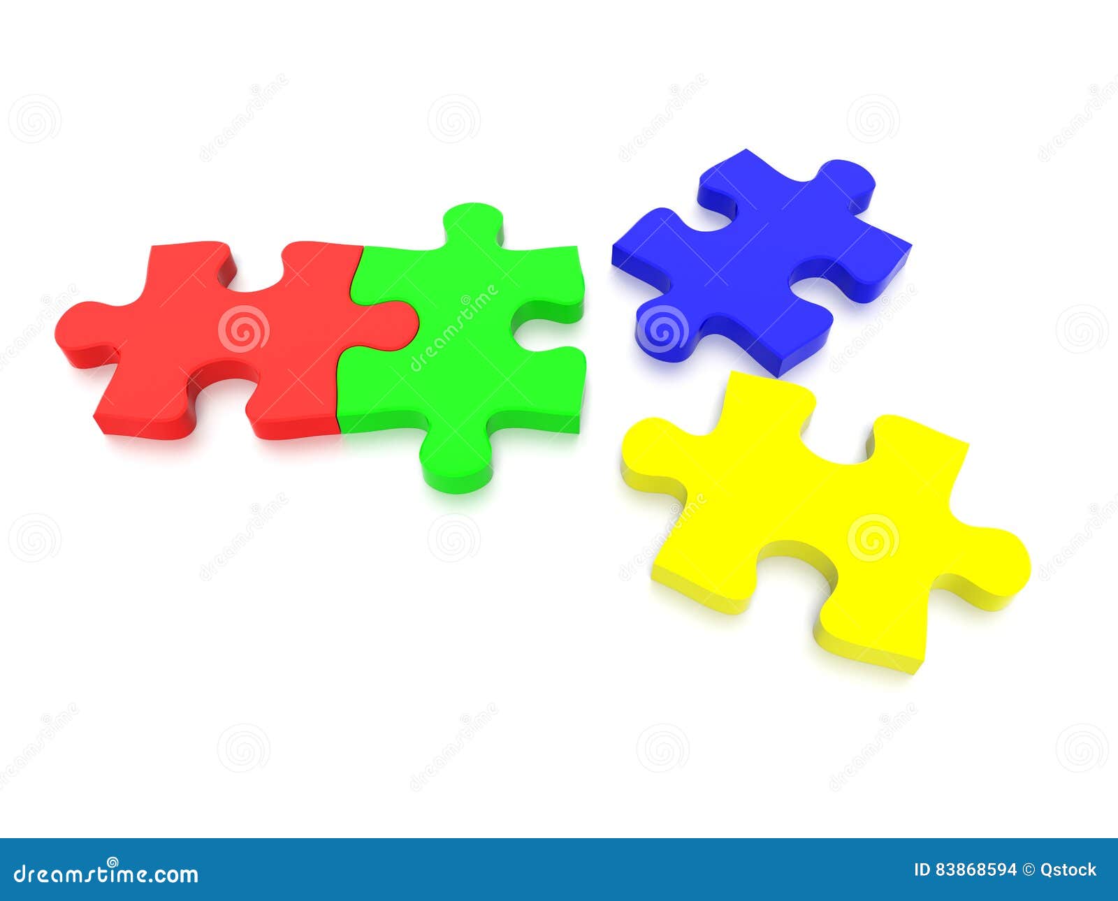 Multi Colored Jigsaw Puzzle Pieces Stock Illustration - Illustration of ...
